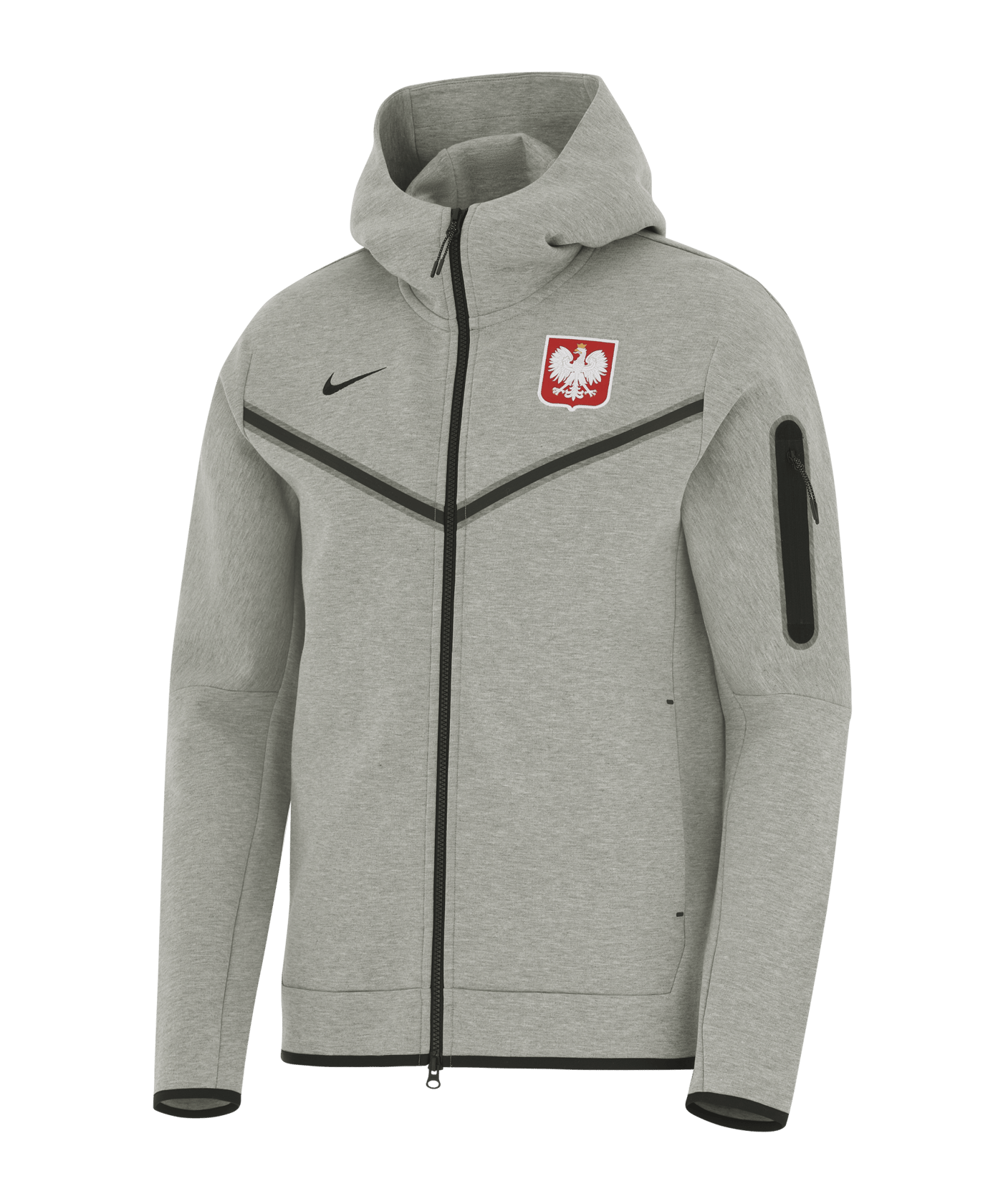 Nike Poland Tech Fleece hoody EM 2024 grey black F063 | M | 10293760.162
