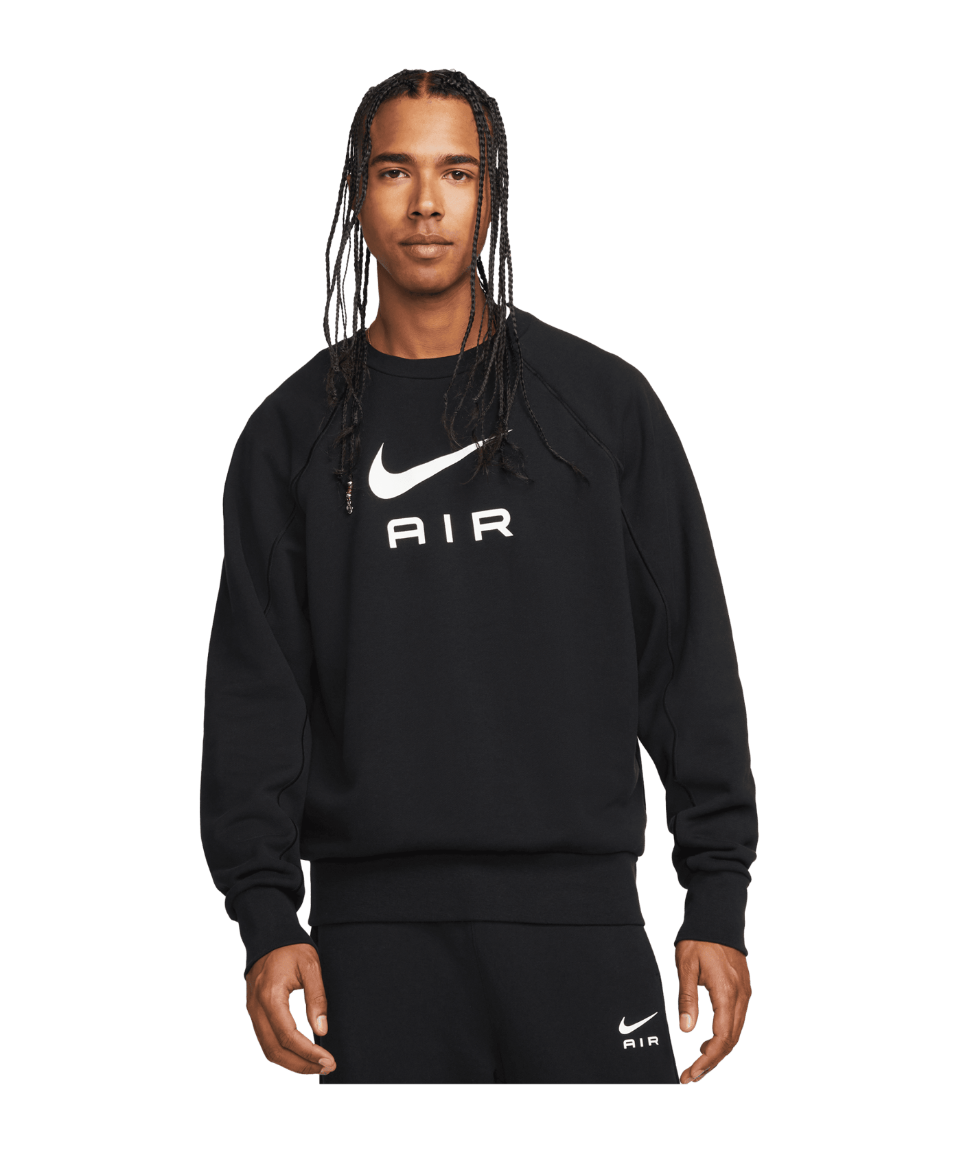 Nike Air FT Crew Sweatshirt Noir Blanc F010 | Style de vie | Vêtements ...