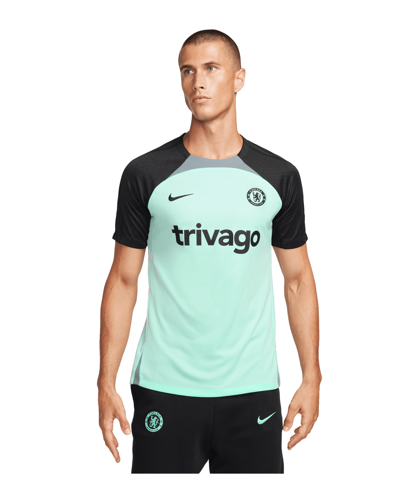 Nike FC Chelsea London Maillot d'entraînement Turquoise F354 | Boutique ...