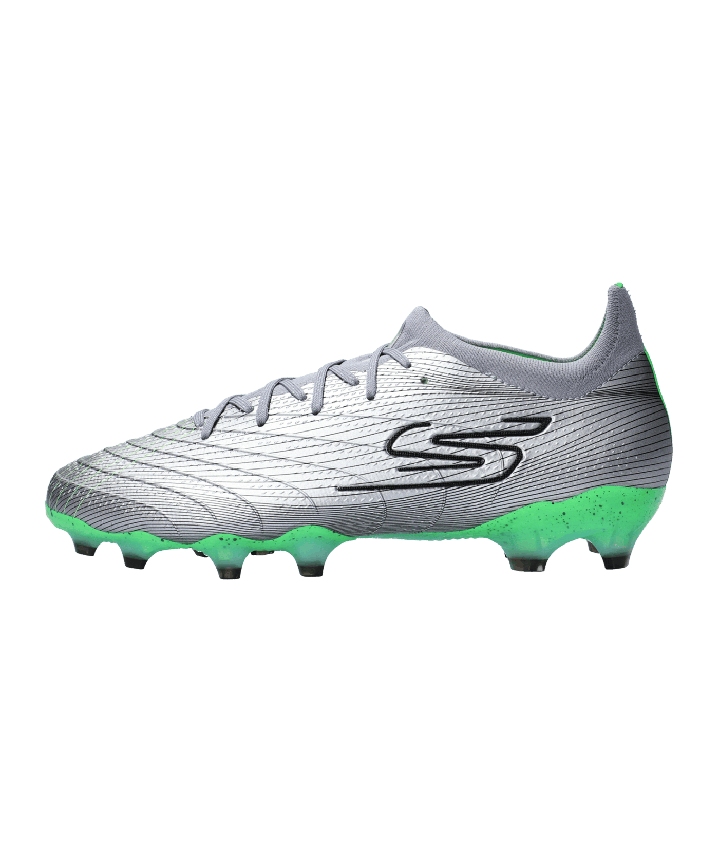Skechers SKX 01 Low FG Laser-Comfort Silber FSLLM | Fussballschuh | Nocken