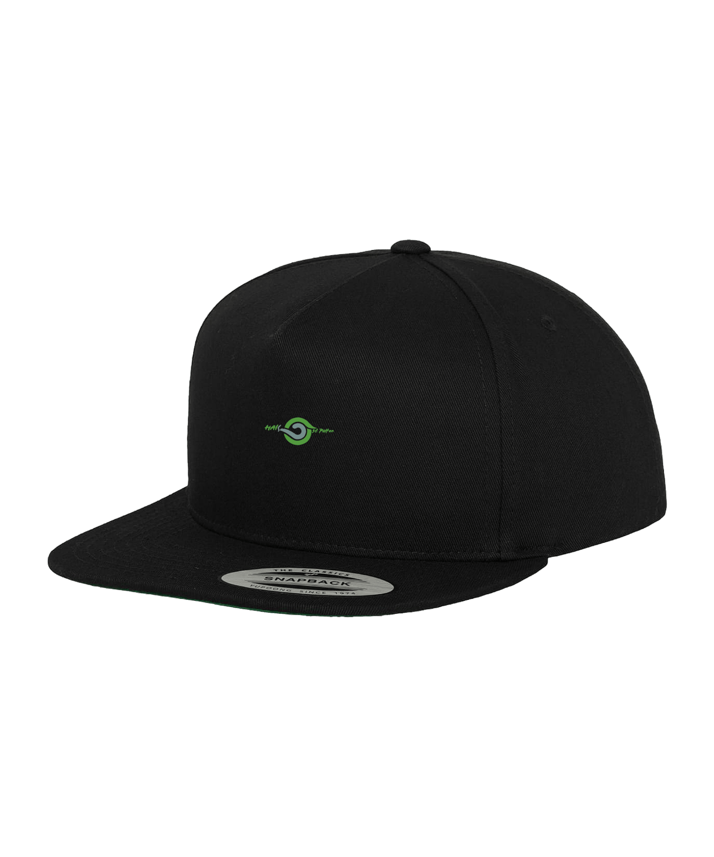 Merch 5 Panel Classic Snapback Cap Black Black | Onesize | TEAM-701901