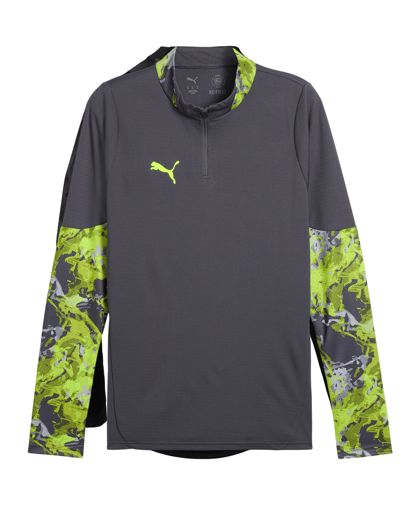 PUMA individualCUP 1/4 Zip Sweatshirt Grau F08 | Fussballtextilien ...