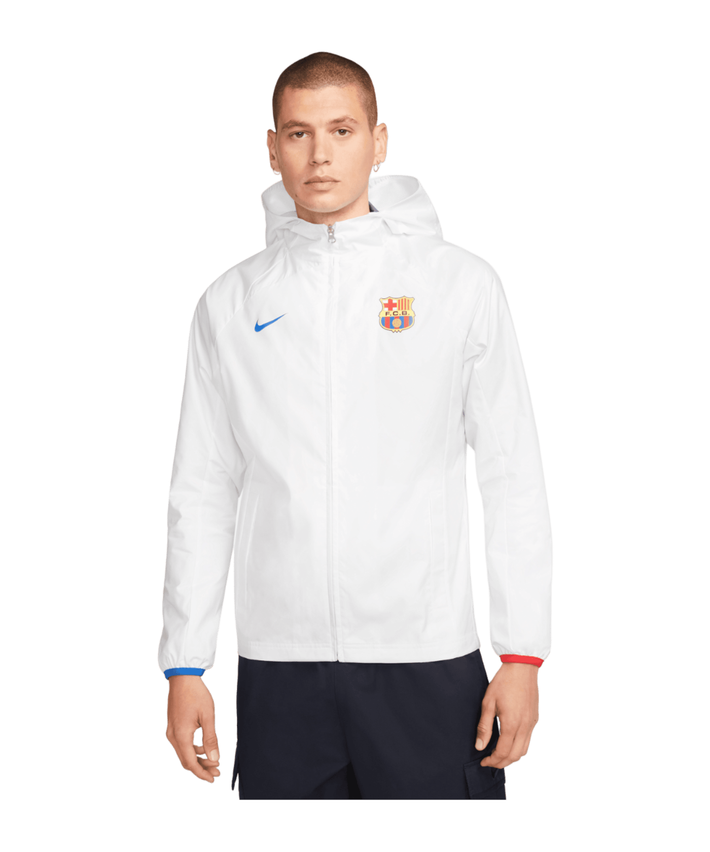 Nike FC Barcelona Veste toutes saisons Blanc F100 | Boutique de fans ...