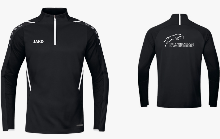 JAKO Challenge Ziptop Kids Schwarz Weiss F802 | Teamsport | Sweatshirts