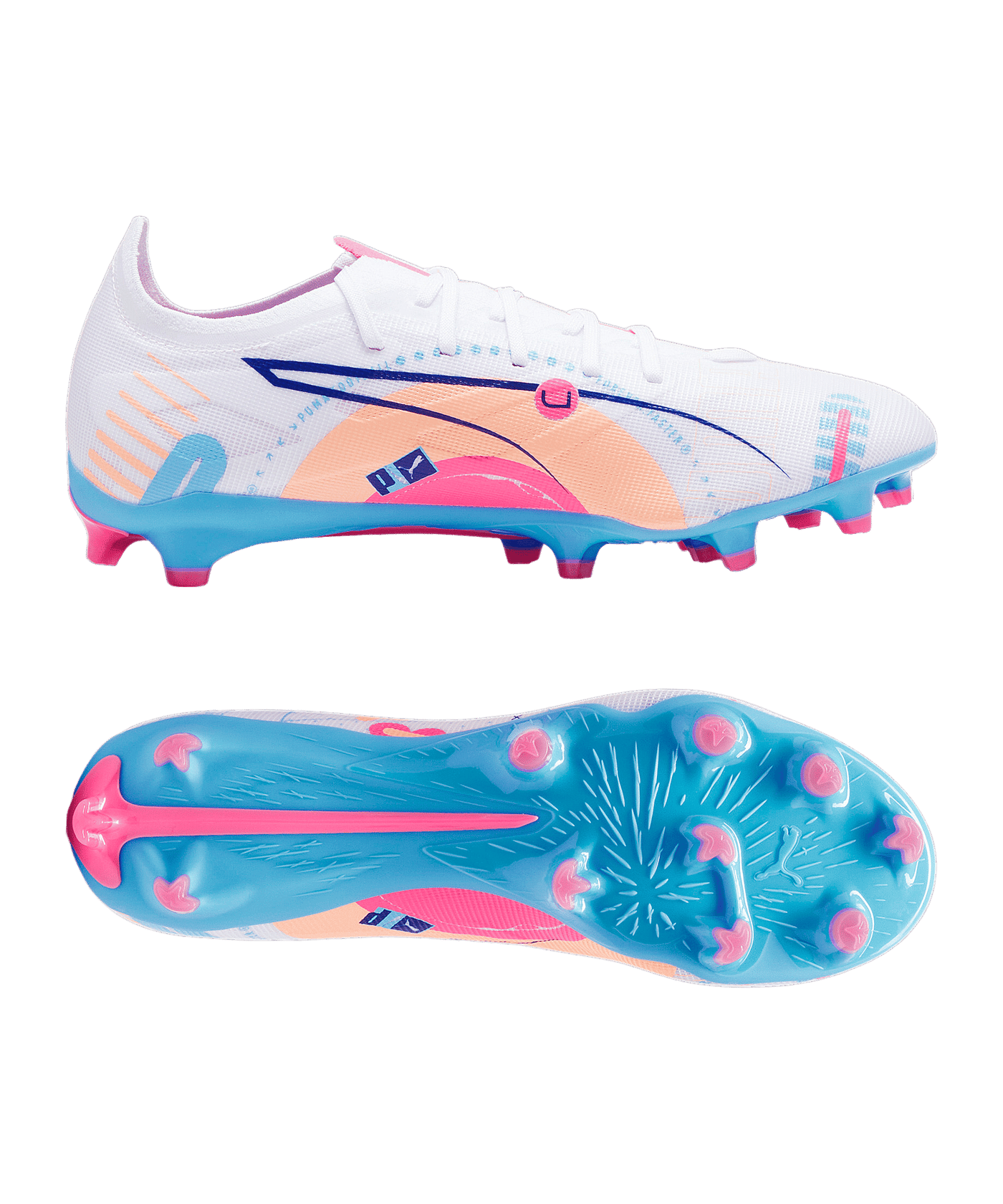 PUMA ULTRA 5 Match FG/AG Volume Up Weiss Blau F01 | 39 | 10301461.256