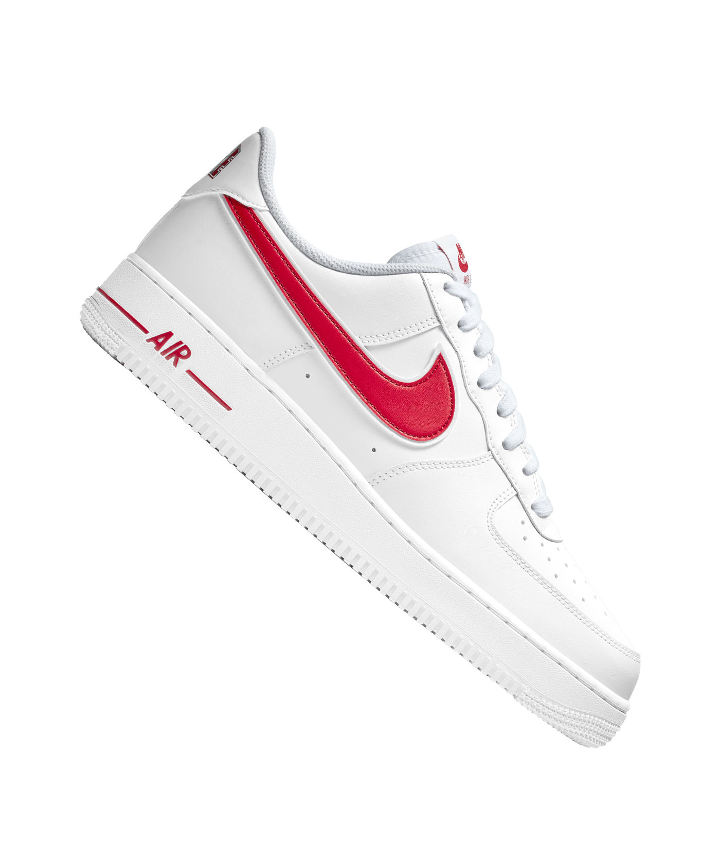 Nike Air Force 1 07 Sneaker Blanc Rouge F102 | Style de vie | Chaussure ...
