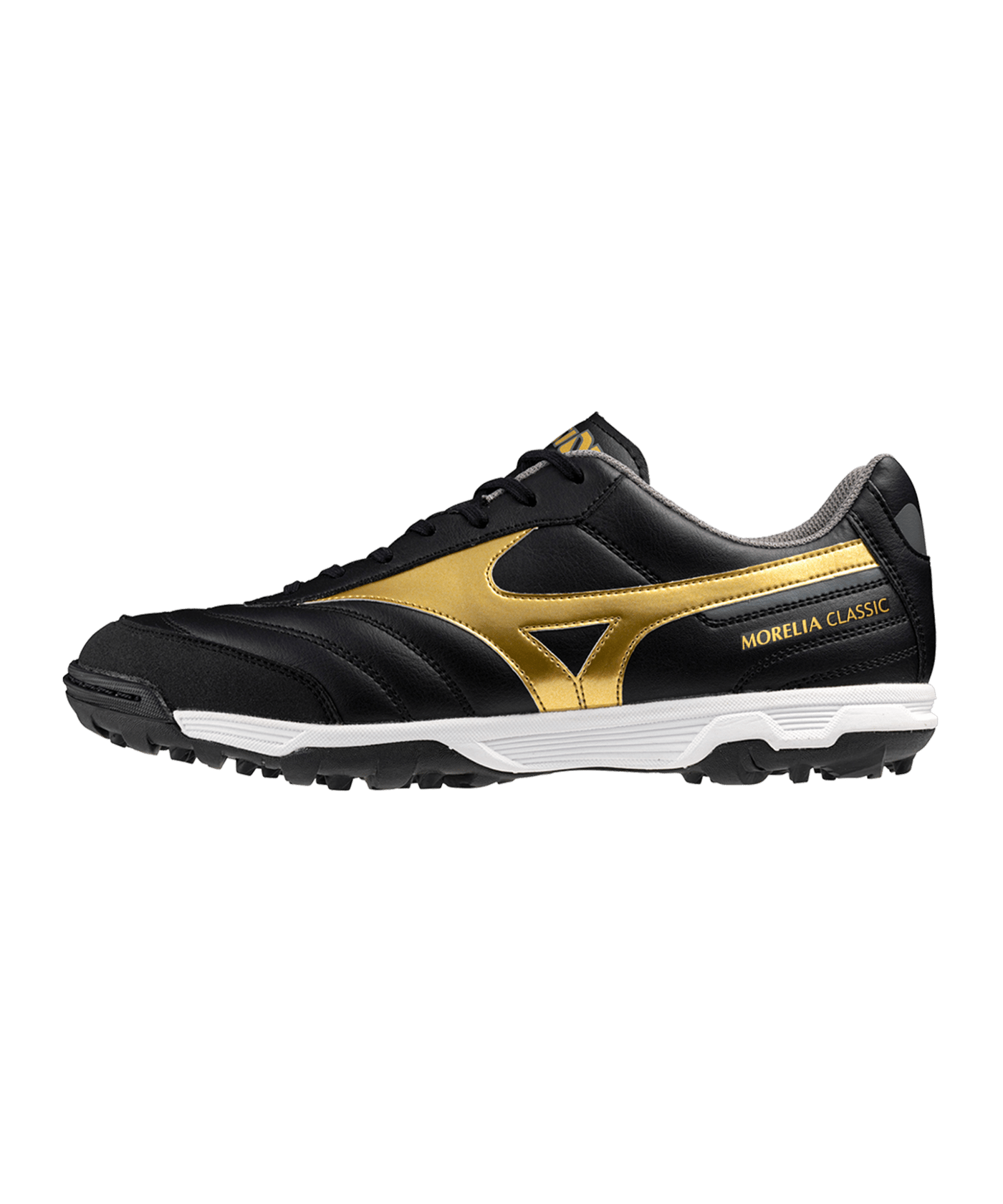 Mizuno Morelia Sala Classic TF Aurum Schwarz Gold F50 | Fussballschuh ...