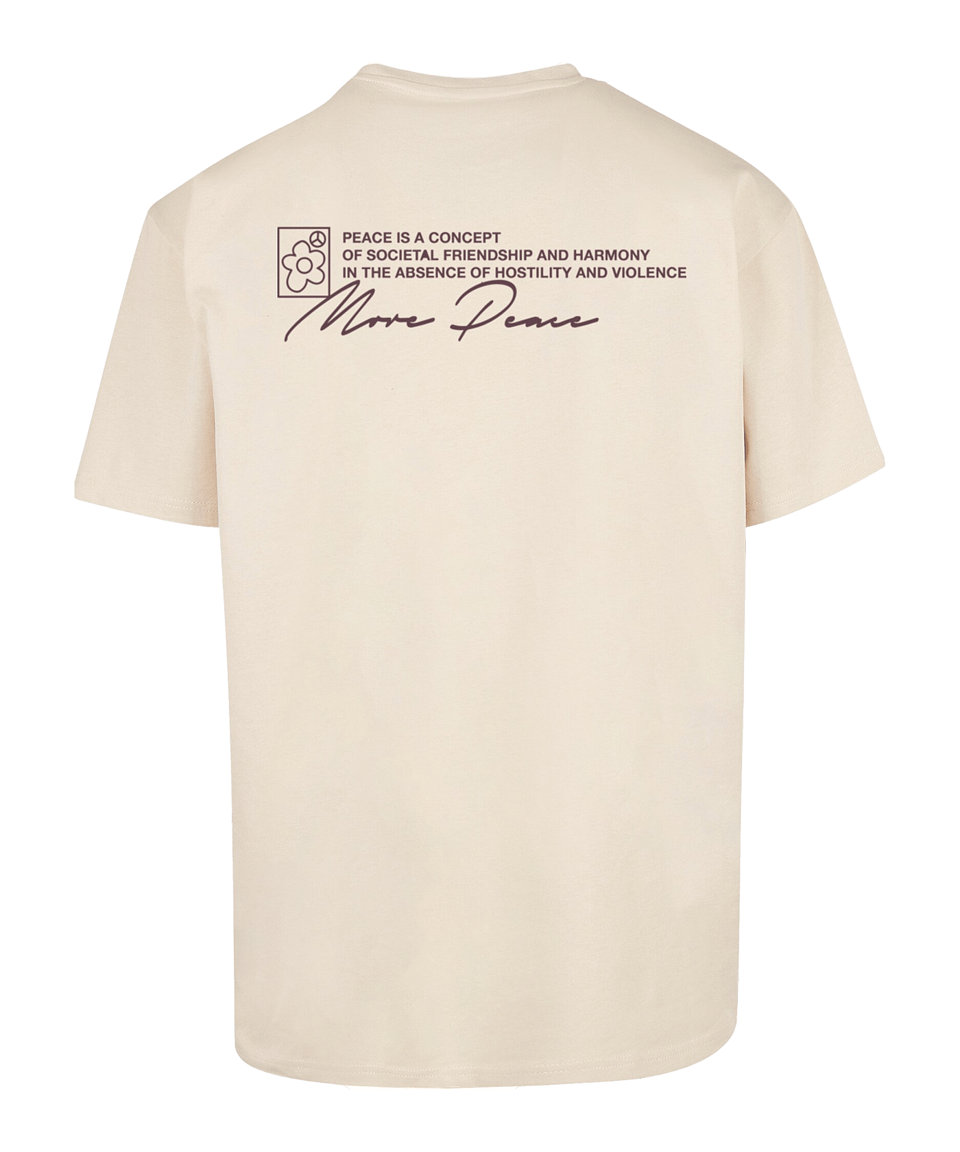 Mister Tee More Peace O T-Shirt Beige | Lifestyle | Freizeit Bekleidung
