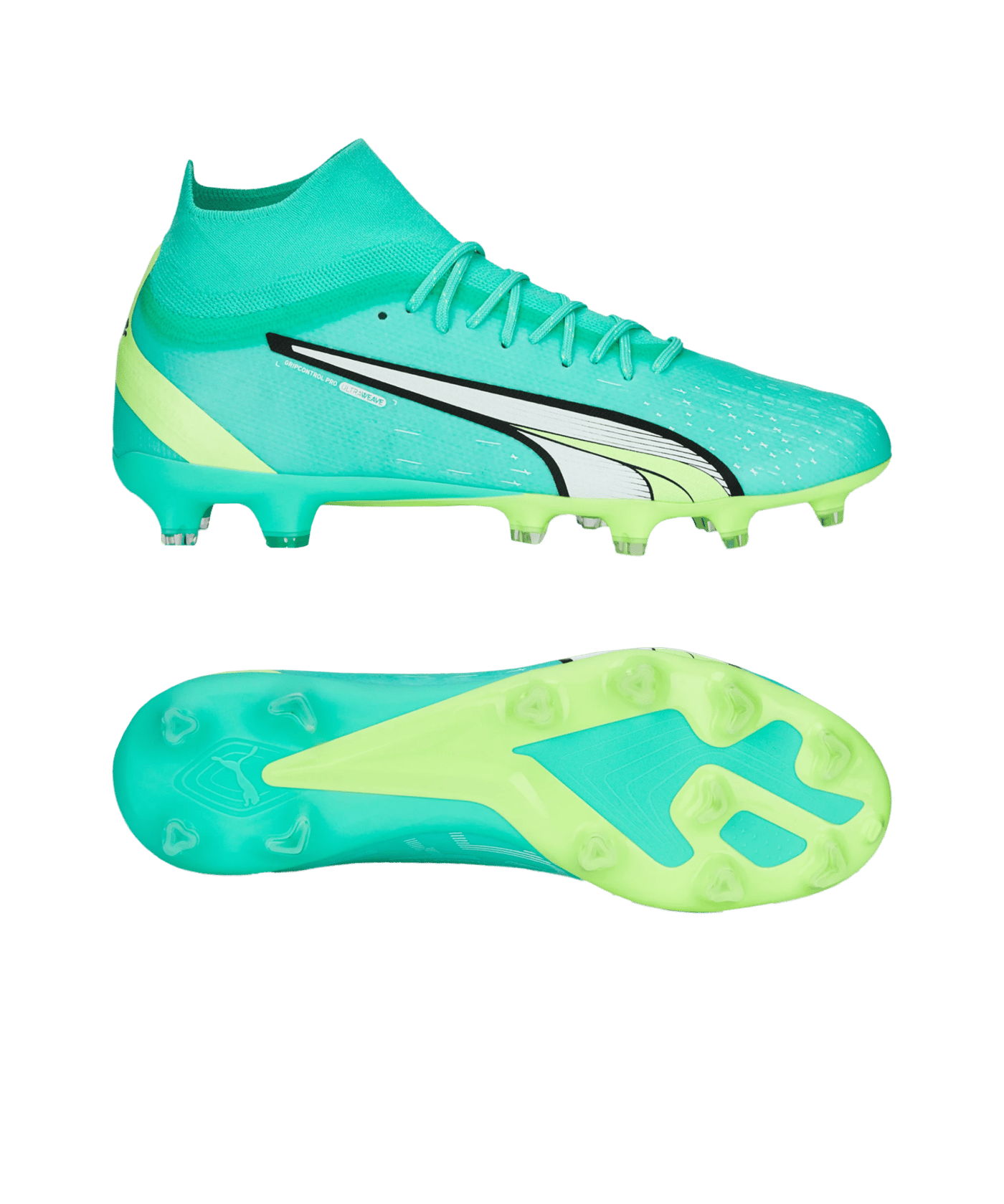 PUMA ULTRA Pro FG/AG Pursuit Turquoise Jaune Vert F03 | Chaussure de ...