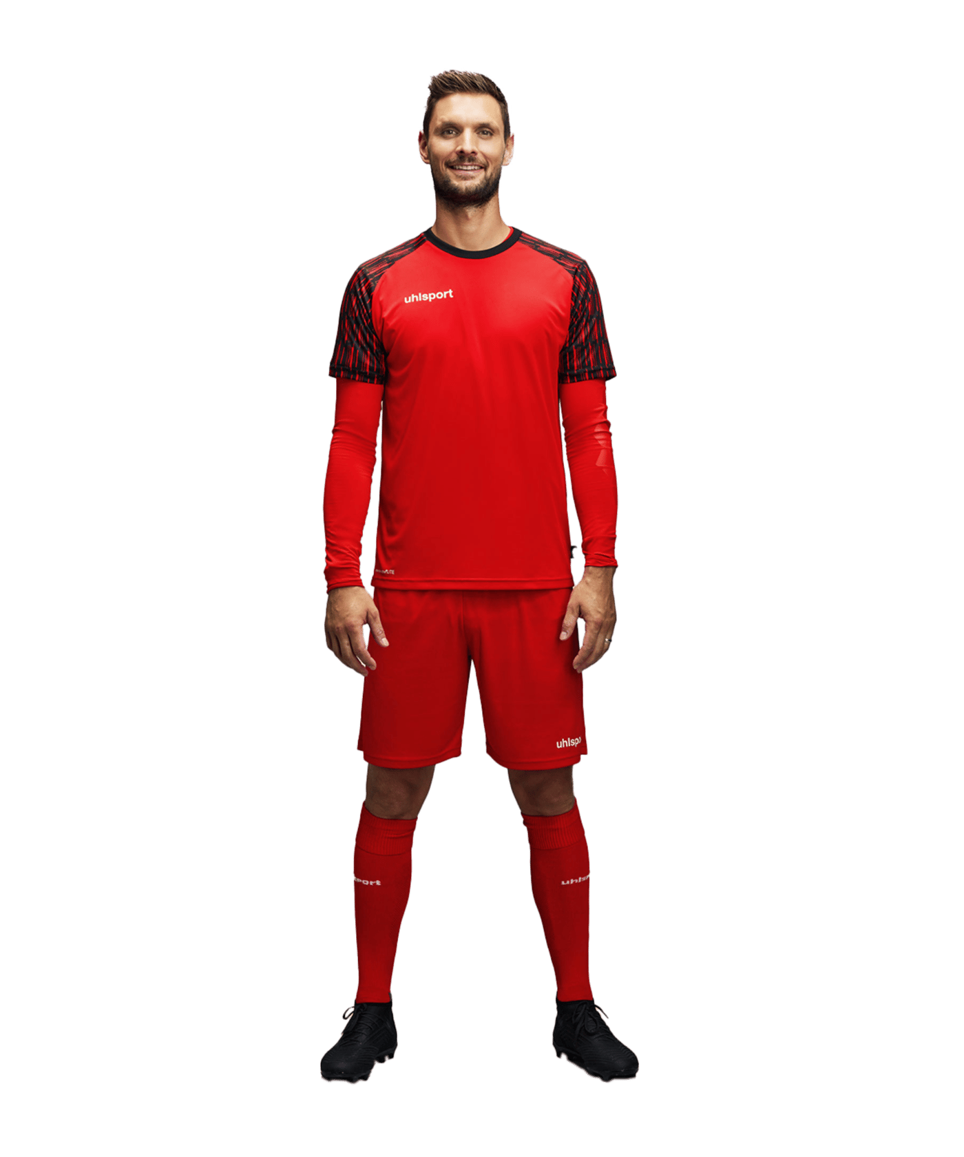 Uhlsport Reaction Torwartset Rot Schwarz F04 | Teamsport | Torwarttrikots