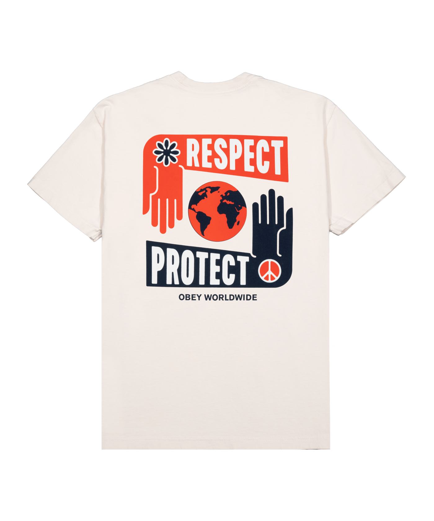 Obey Respect Protect T-Shirt Weiss | Lifestyle | Freizeitbekleidung