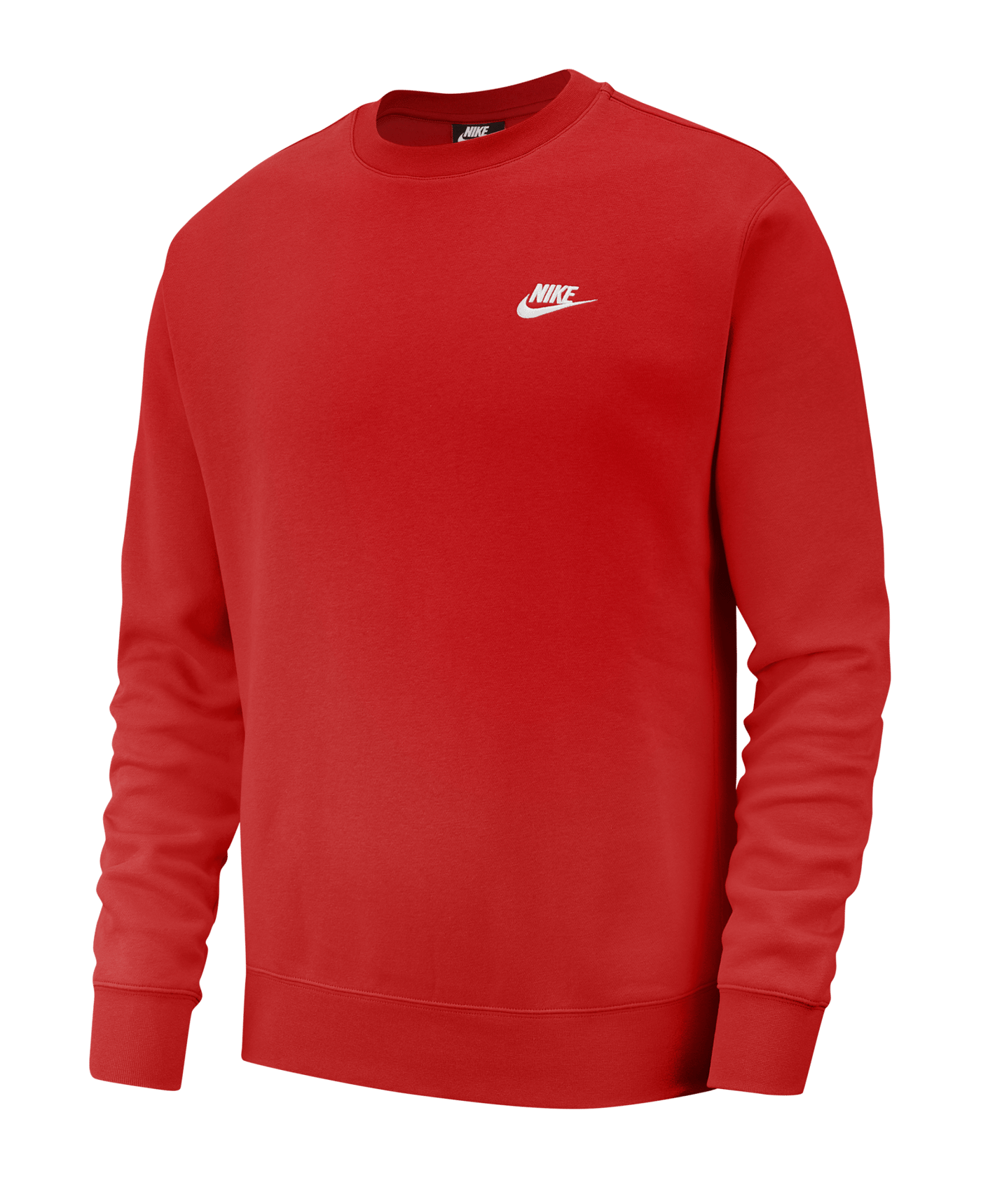 Nike Club Crew Sweatshirt Rot Weiss F657 | Lifestyle | Freizeitbekleidung