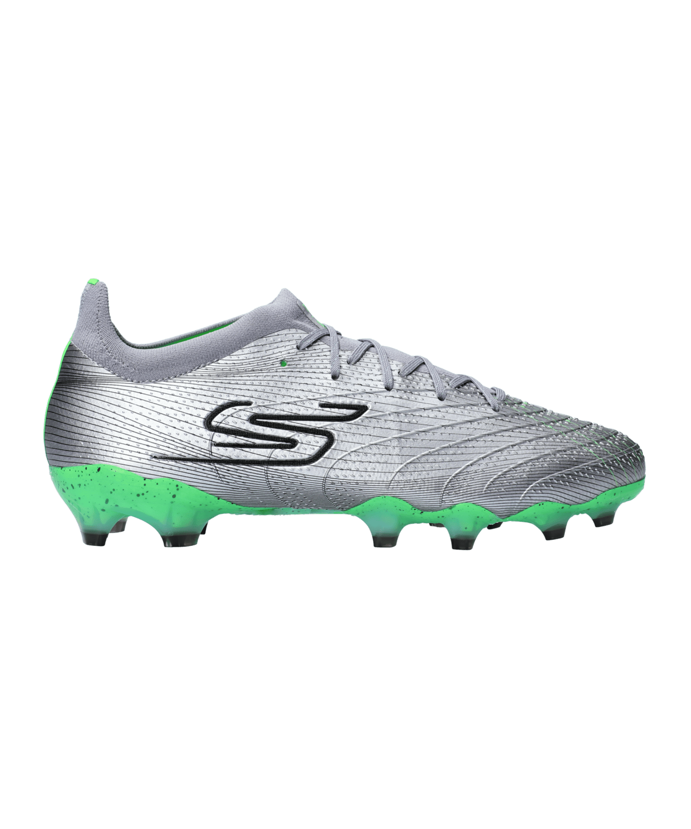 Skechers SKX 01 Low FG Laser-Comfort Silber FSLLM | Fussballschuh | Nocken