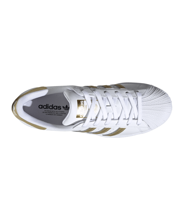 adidas Originals Superstar Damen Weiss Gold | Lifestyle | Freizeitschuh