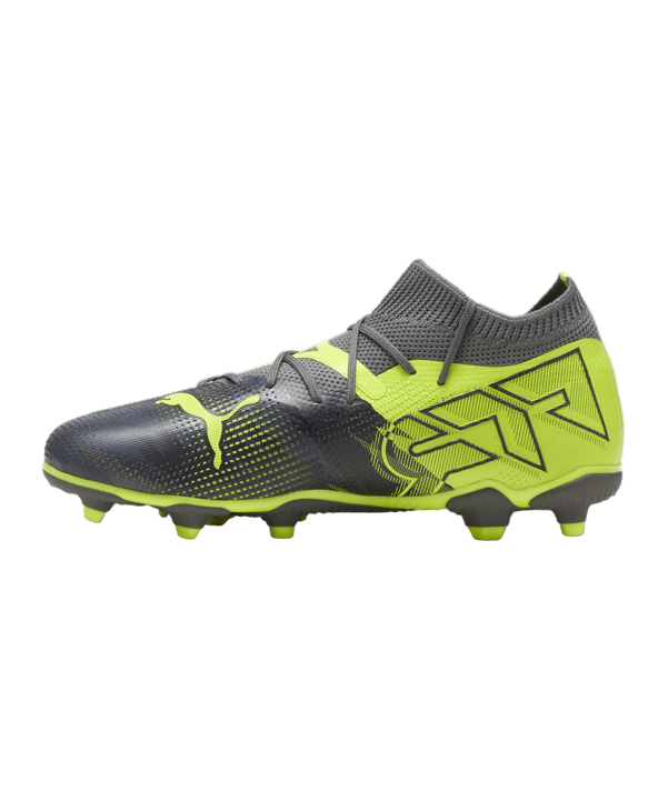 PUMA FUTURE 7 Match Rush FG/AG Kids Grau Grün F01 | Fussballschuh | Nocken