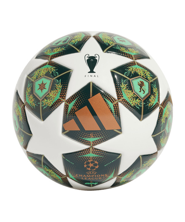 adidas UCL Final Ball München 2025 Mini Trainingsball Weiss Grün ...