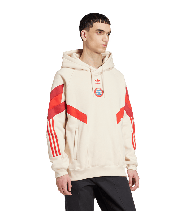 adidas Originals FC Bayern München hoody beige | Fan Shop | Fan Merchandise