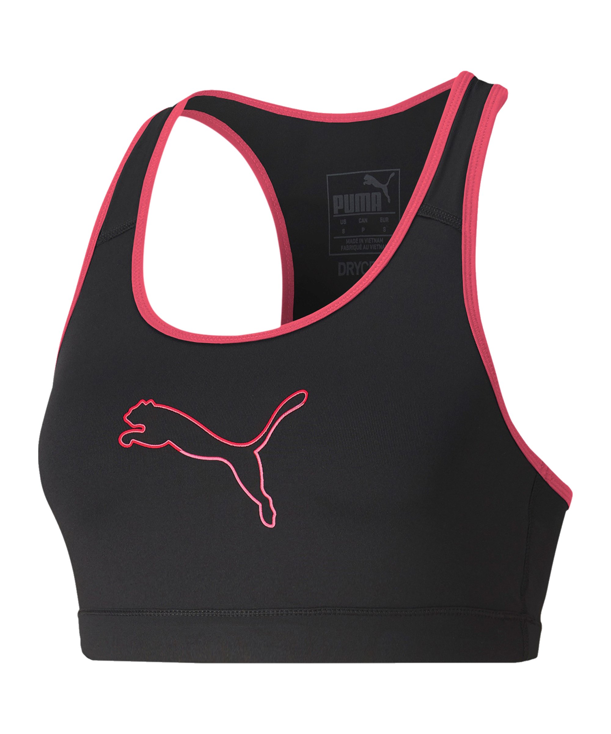PUMA 4Keeps Sport-BH Damen Schwarz Pink F007 | Equipment | Sport-BHs